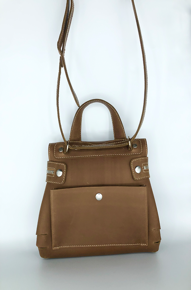 GUIDI - Sac en cuir châtain