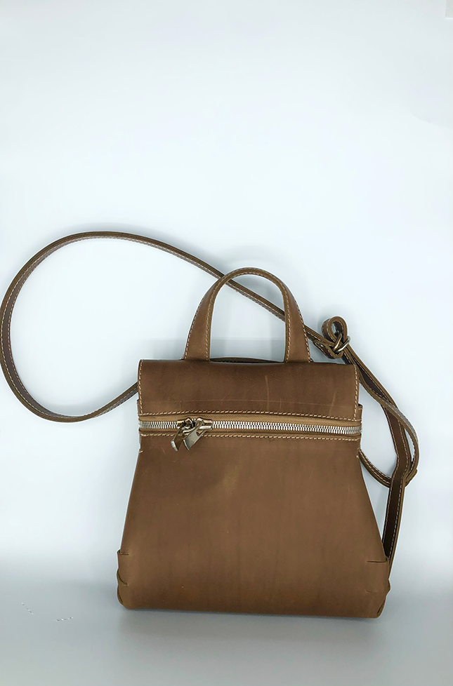 GUIDI - Sac en cuir châtain